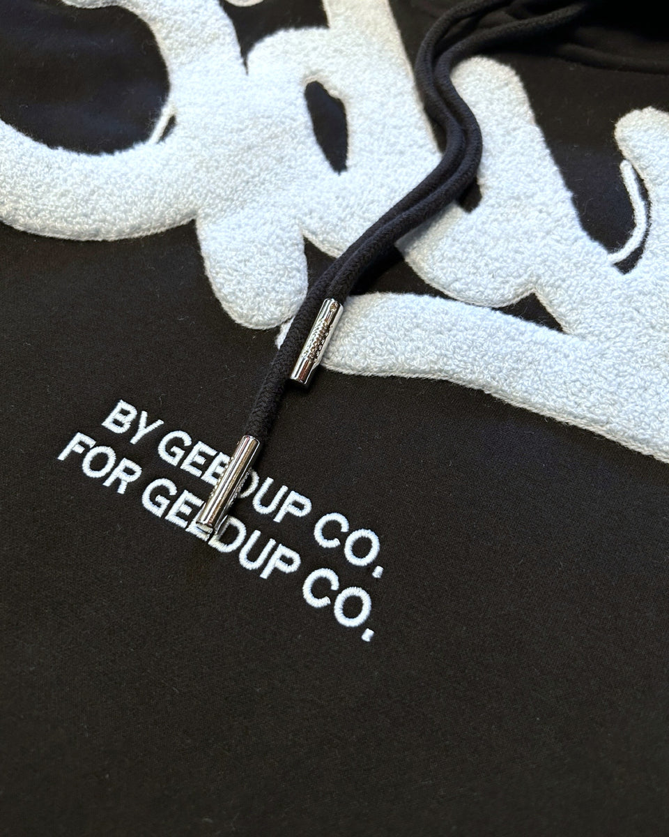 Buy the Geedup Handstyle Hoodie in Black and Baby Blue (2024) at Bisy ...