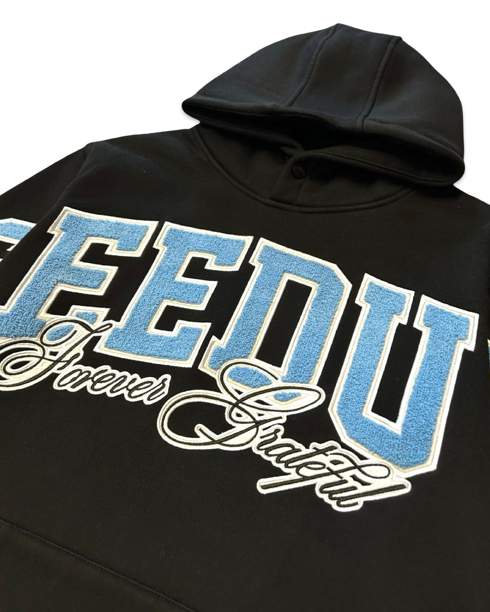 Buy the Geedup Team Logo x Blue Boy Forever Grateful Hoodie in Black ...
