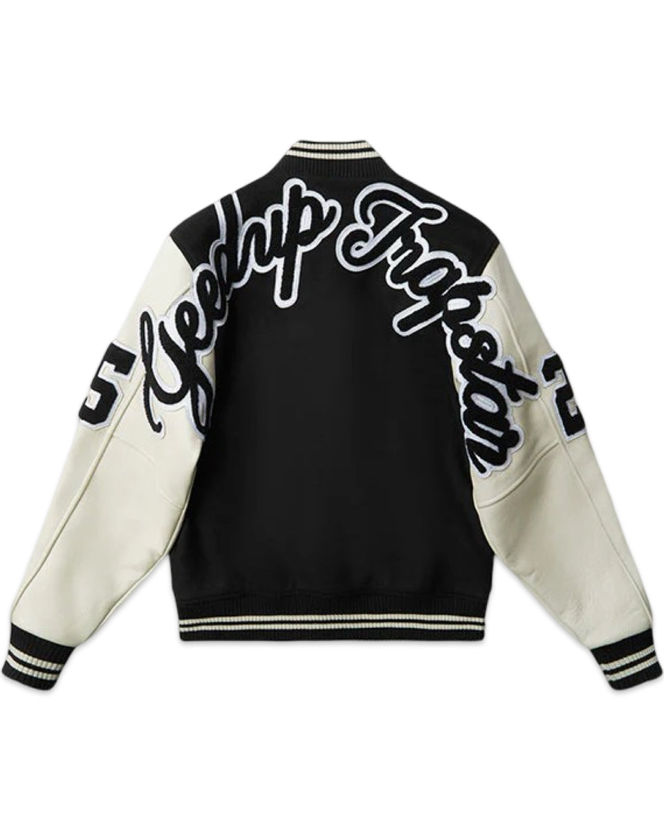 Geedup x Trapstar Letterman Jacket Black White and Grey (2025) | 100% ...
