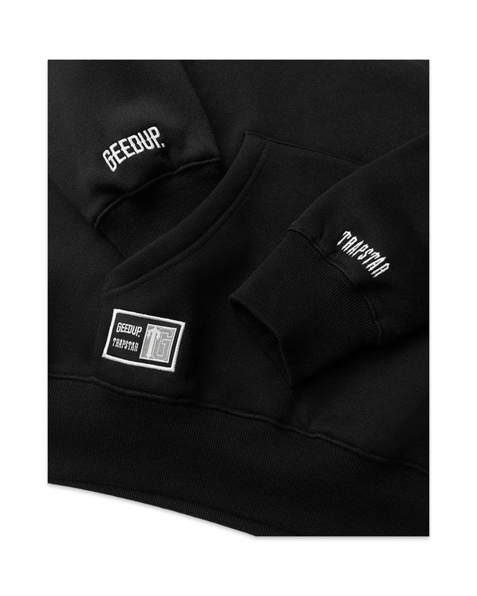 Buy the Geedup x Trapstar Sydney Shooters Hoodie Black and Red (2025 ...