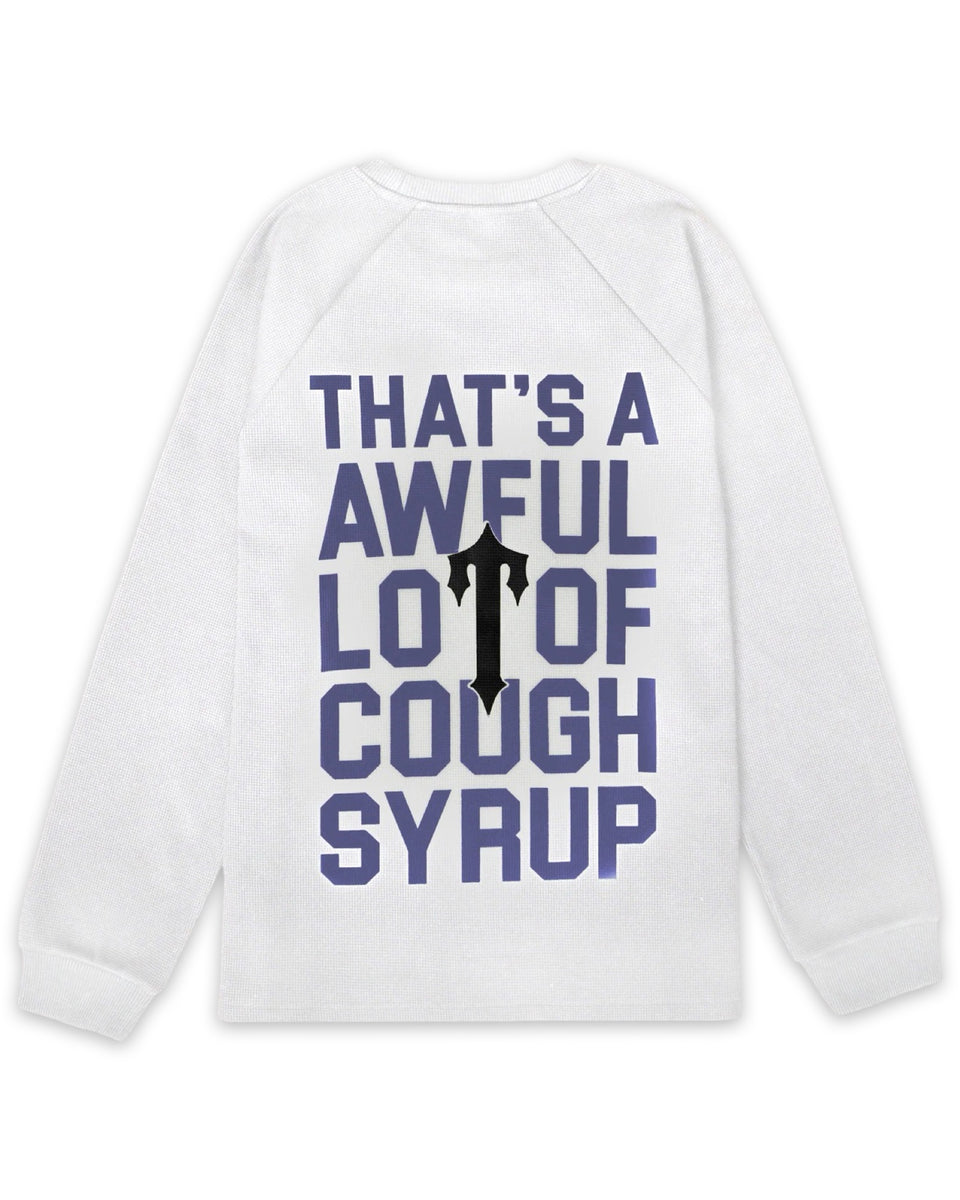 Buy the Trapstar x Cough Syrup Benjamin Frankline Long Sleeve Waffle ...