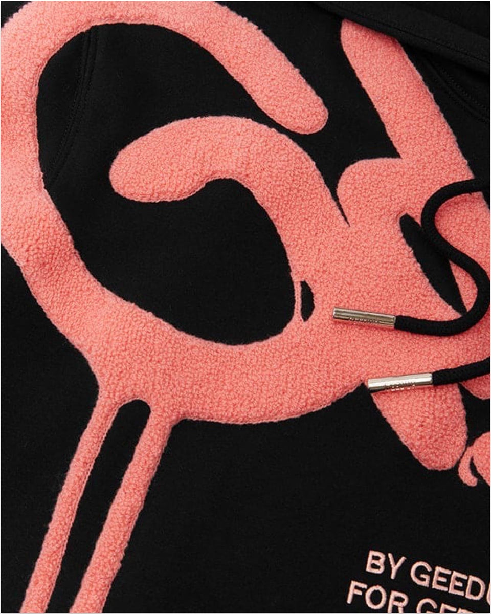 Buy the Geedup Handstyle Hoodie Black and Peach (2024) at Bisy ...
